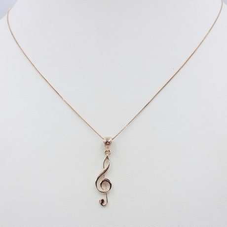 Pendentif Clé de Sol en Or