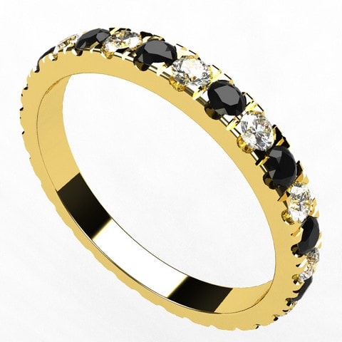 Alliances En Noir Et Blanc Alliance épaisse Homme Or Noir 18k Avec
