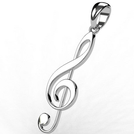 Pendentif Clé de Sol en Or