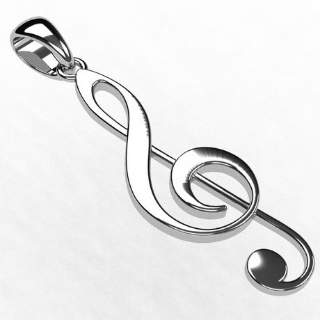 Pendentif Clé de Sol en Or